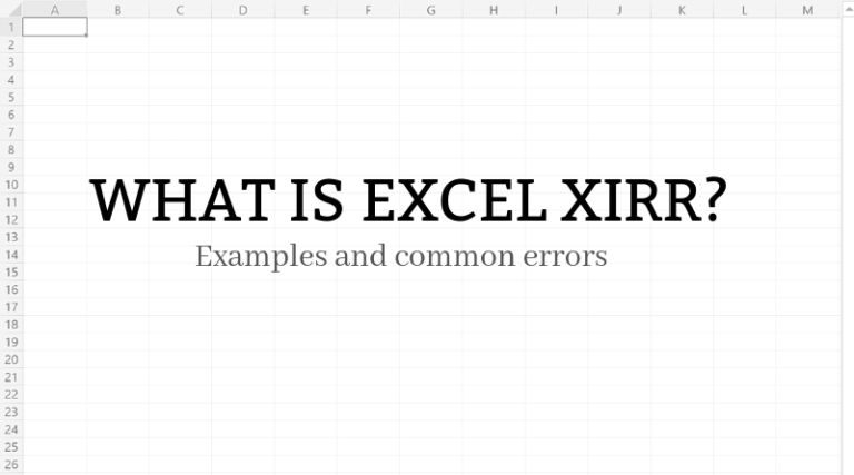 Excel Xirr Function Examples Tutorialsforexcel